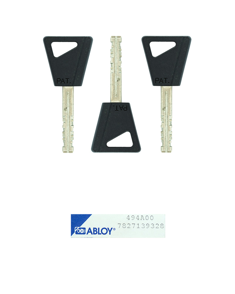Комплект ключів ABLOY DISKLOCK_PRO 3KEY+CARD 494A00 35мм FIN 11DISCS NSi 26мм DLP_D(BLACK) в ...