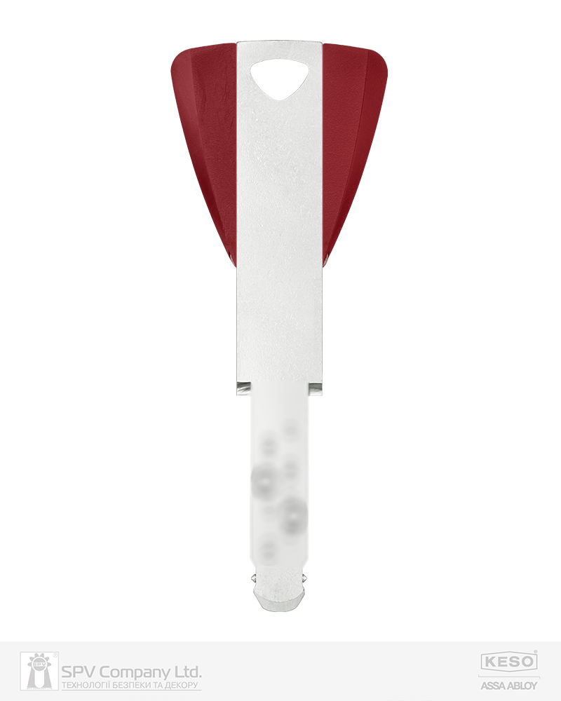 Ключ KESO 8000_Ω2 1KEY 1832 42,5мм HORIZONTAL NSi 25мм TR_RUBIN RED в ...
