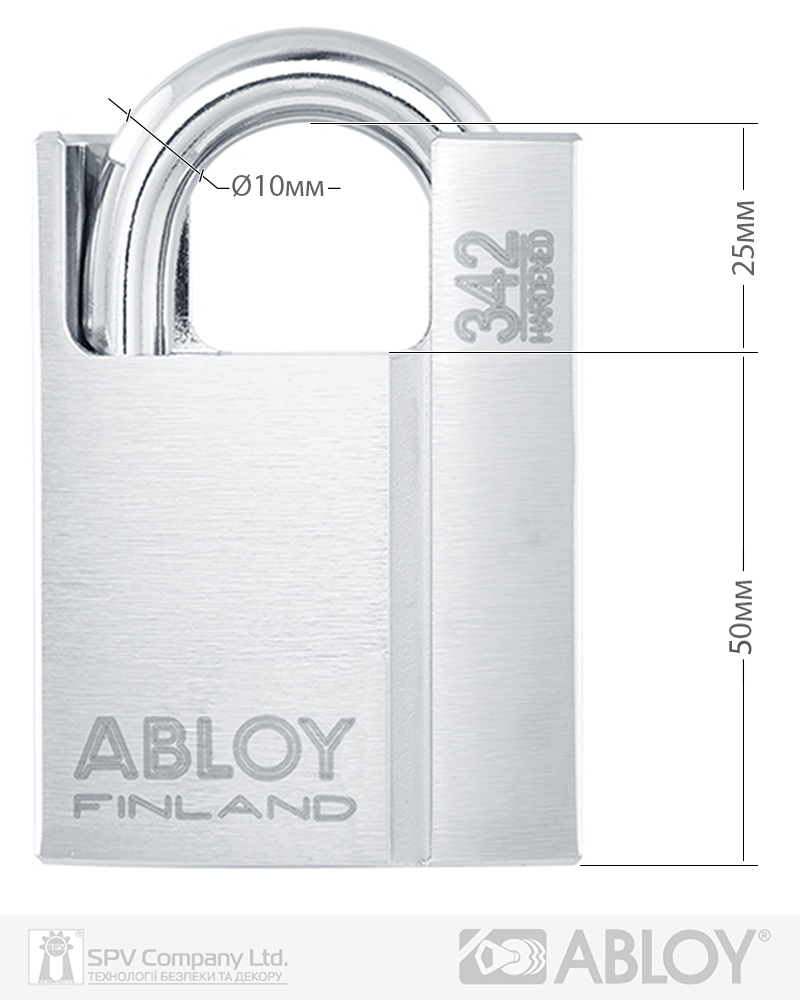 Замок висячий ABLOY PL342 PROTEC2 TA77BB SERVICE NR_shackle 25мм 10мм BOX в інтернет-магазині ...
